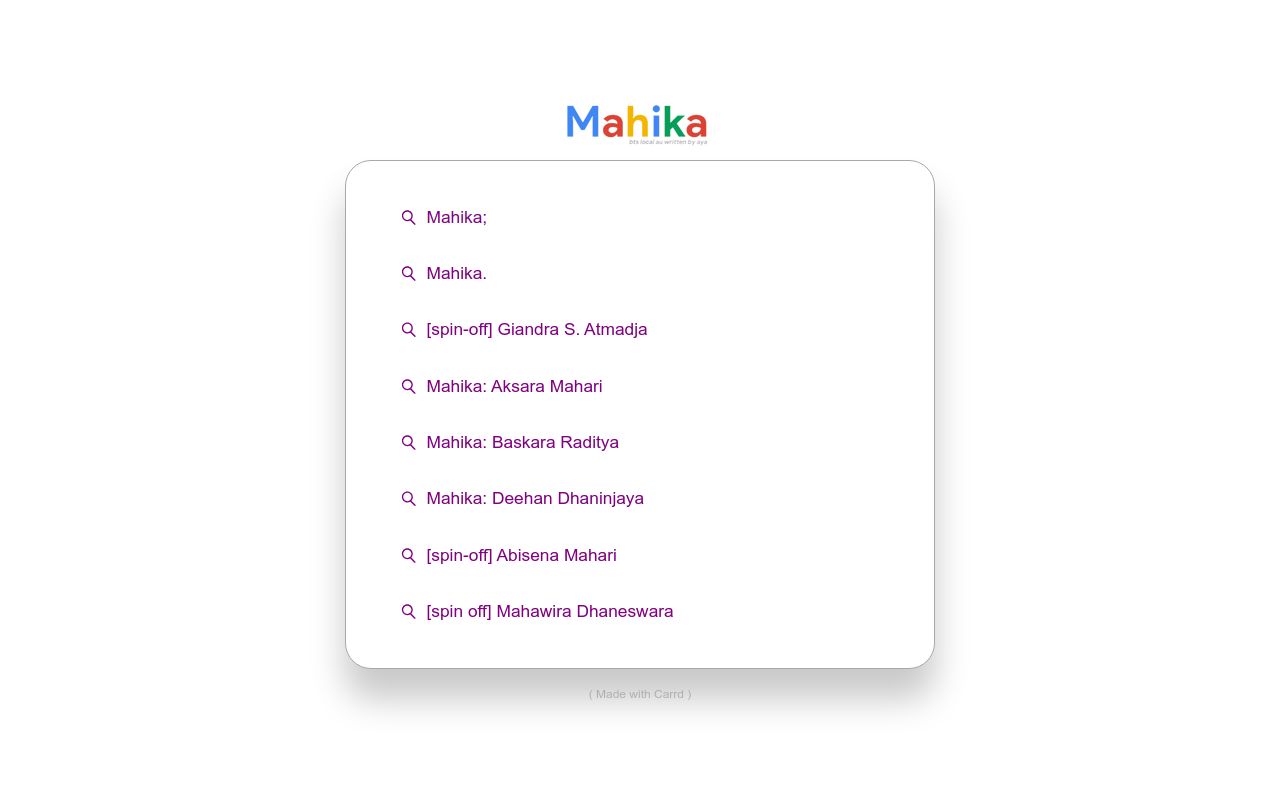 Guide to Mahika Universe